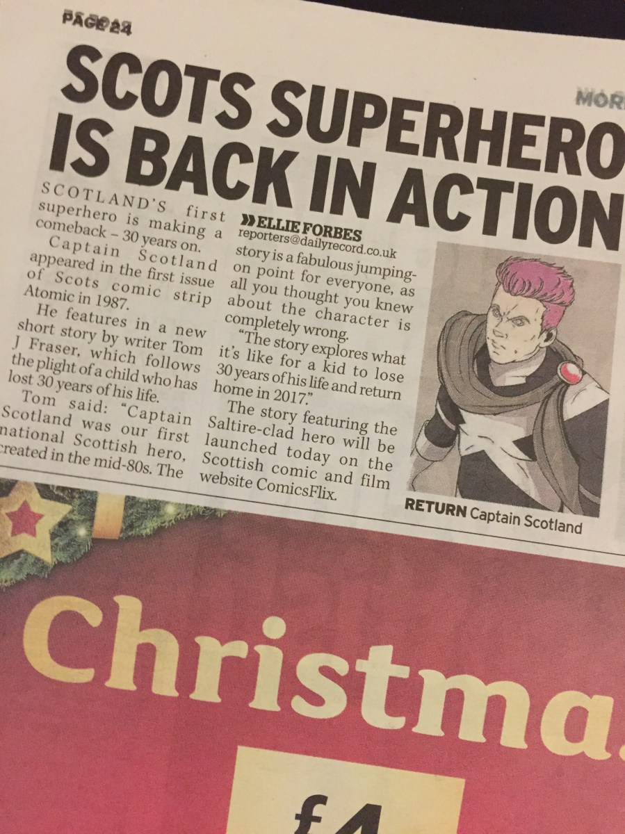 Captain Scotland is back – full media coverage – ComicScene Social