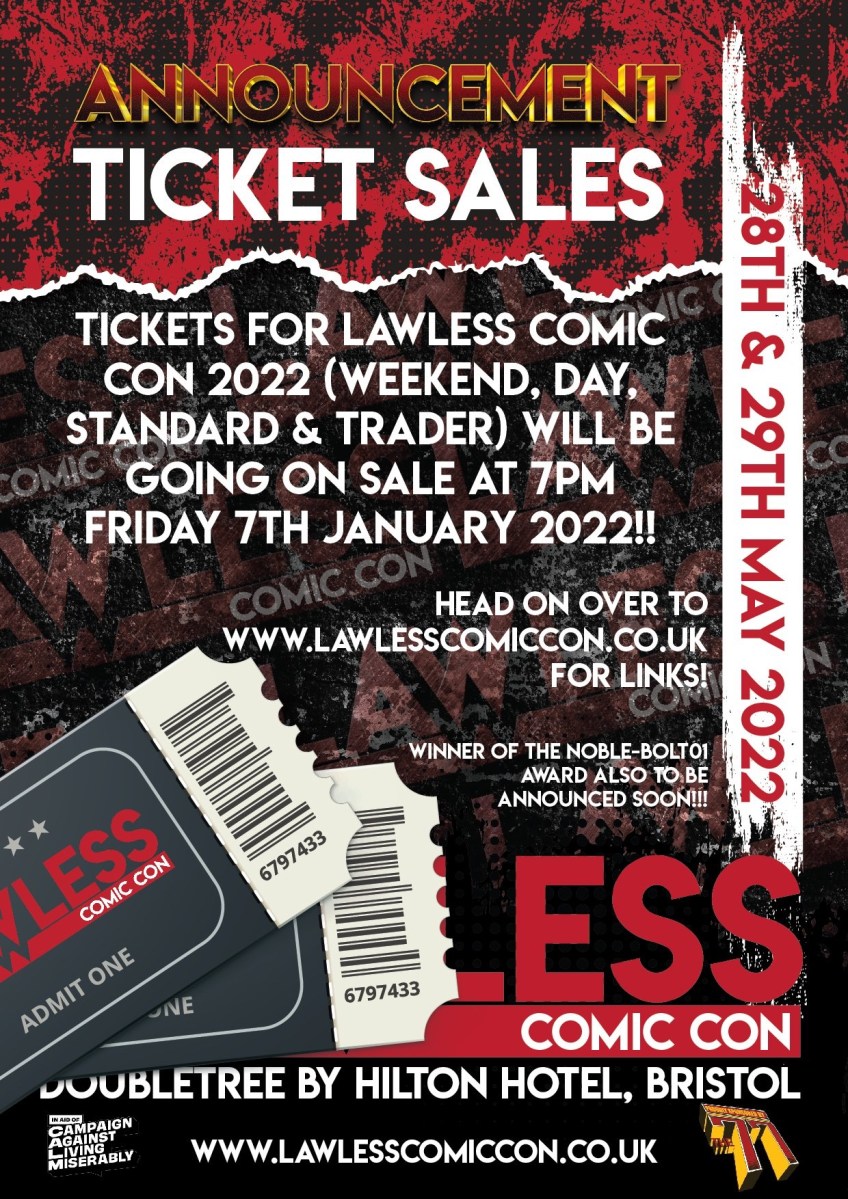 Lawless tickets on sale 7th January – ComicScene