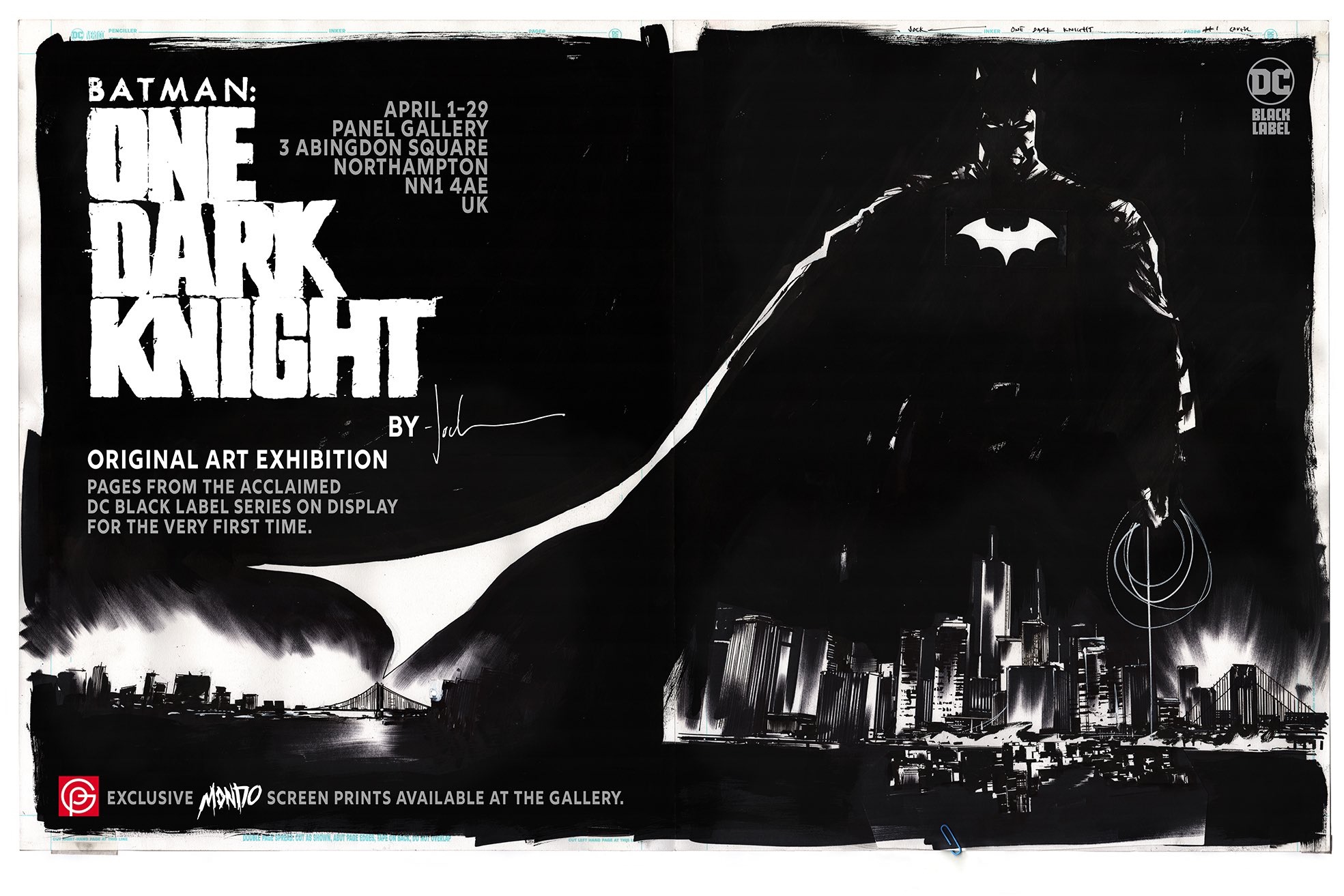 One Dark Knight Jock Exhibit in Northampton – ComicScene comic shop